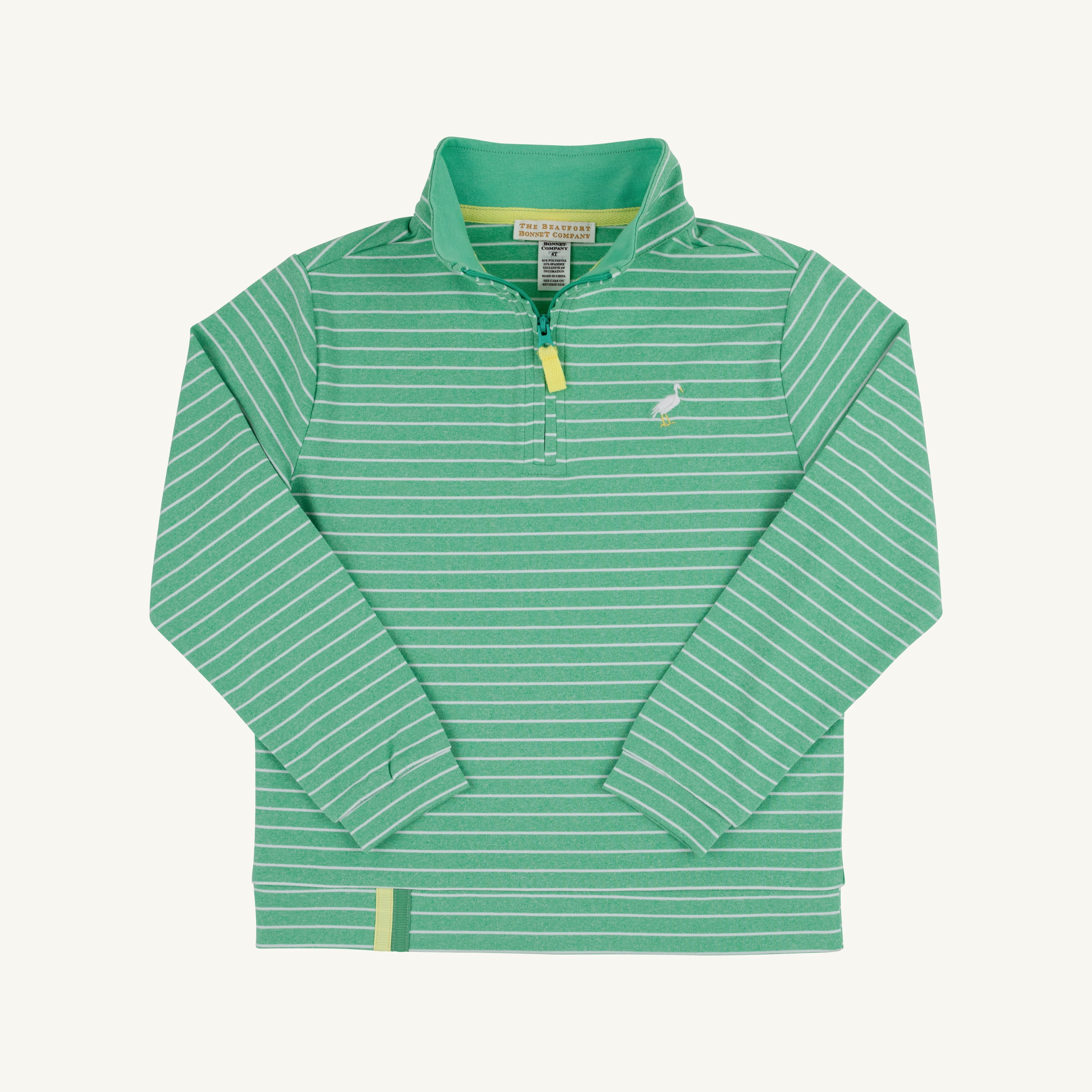 TBBC - Prepletic™ Hayword Half Zip - Gibson Island Green Stripe ...