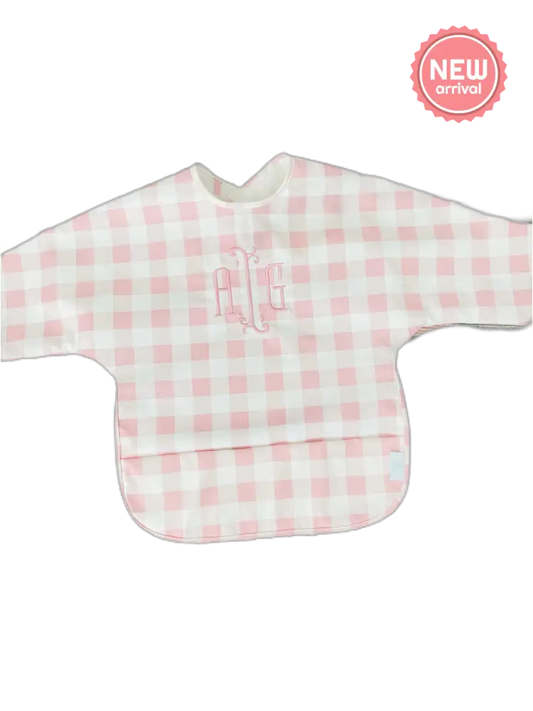 Signature Catch All Bib - Pink Gingham – Hampton James Clothing